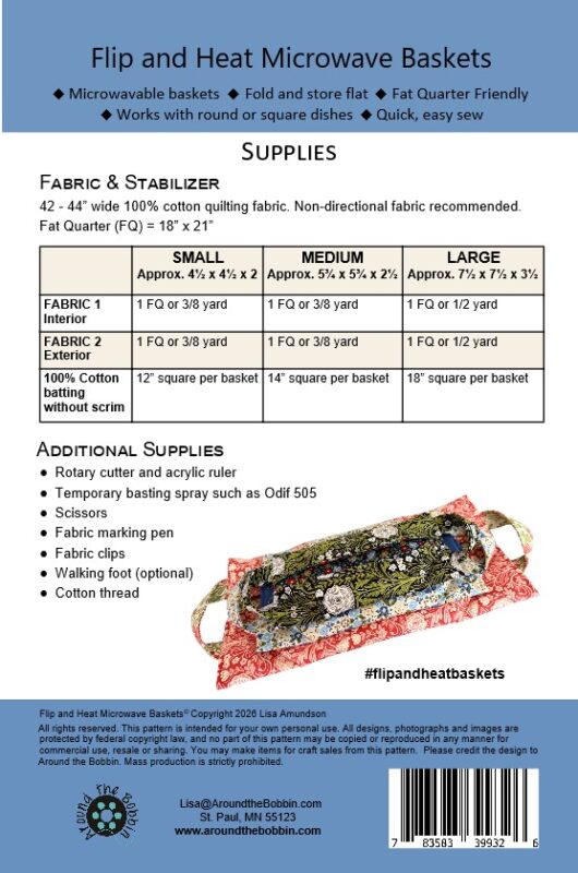Flip and Heat Microwave Baskets – Around the Bobbin